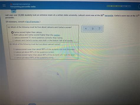 Solved DESCRIPTIVE STATISTICS Interpreting Percentile Ranks Chegg