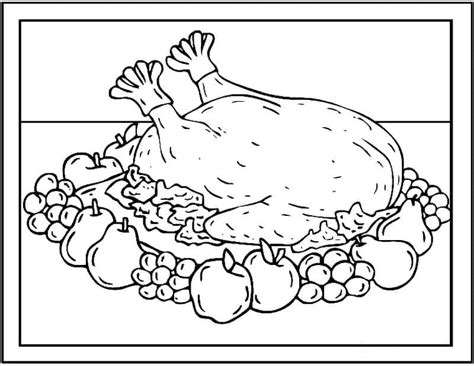 Delicious Thanksgiving Turkey Coloring Page Download Print Or Color