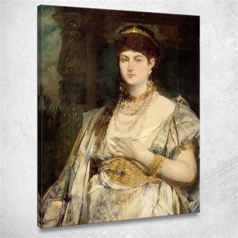 Portrait Of Henriette Mankiewicz Hans Makart Canvas Print