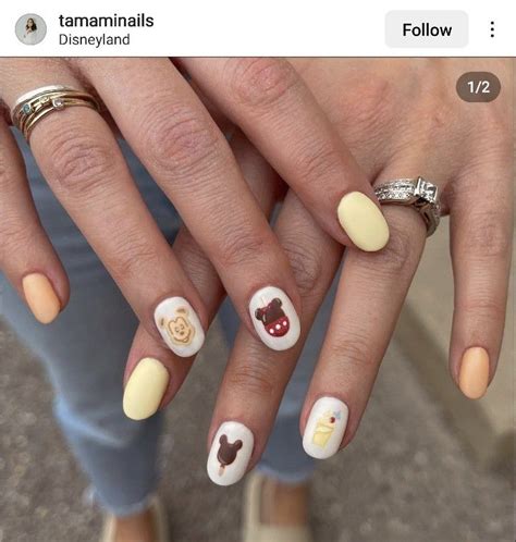 Disney Snacks Nail Design In 2025 Disney Nails Mickey Nails