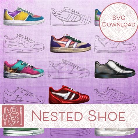 Craft Master Nested Shoe Svg Download Highlight Crafts