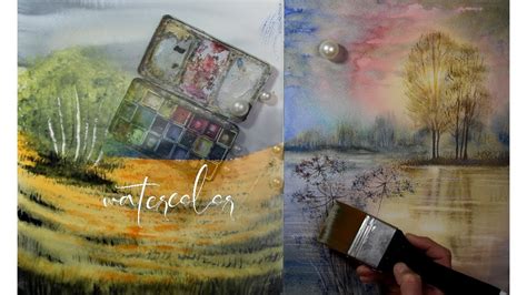 Atmosphärische Landschaftsmalerei step by step Aquarell Tutorial YouTube