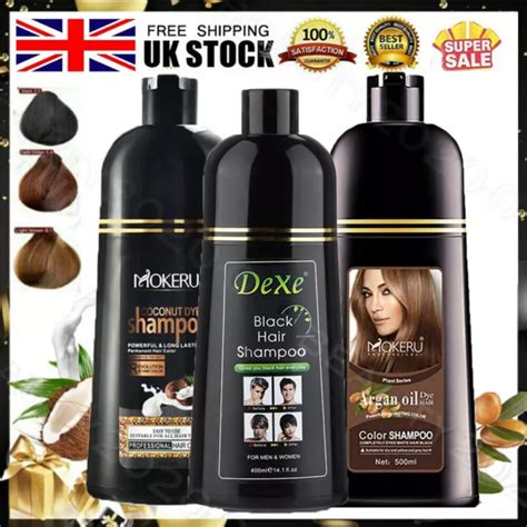 MOKERU INSTANT HAIR Colour Dye Shampoo Natural Plants Essence Coloring ...