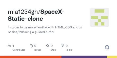 Github Mia1234ghspacex Static Clone In Order To Be More Familiar
