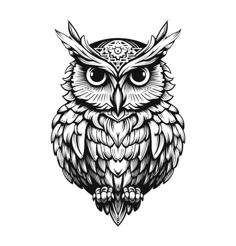 Premium Vector Vector Hand Drawn Illustration Of Owl