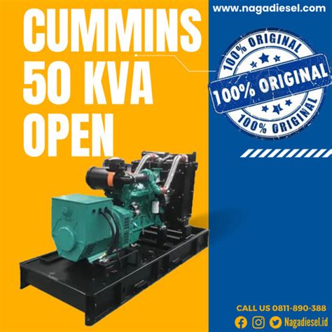 Jual Genset Cummins 50 Kva Stamford Open Type Jakarta Barat Naga