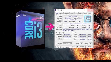 Intel Core I3 9100f Cpu Z Benchmark Youtube
