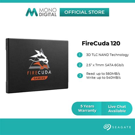 Seagate FireCuda 120 2 5 SATA Internal Gaming SSD 3D TLC NAND Laptop Desktop Solid State Drives