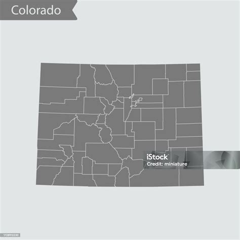 Colorado Map向量圖形及更多北美圖片 北美 國家 地域 圖畫 藝術品 Istock