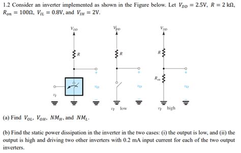 Solved Consider An Inverter Implemented As Shown In The Chegg