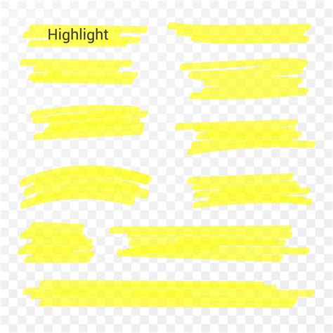 마커 라인 형광펜 브러시 라인 손 그리기 프리미엄 벡터