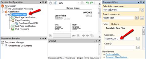 quickfields agent splitting a document and using zone ocr to fill in