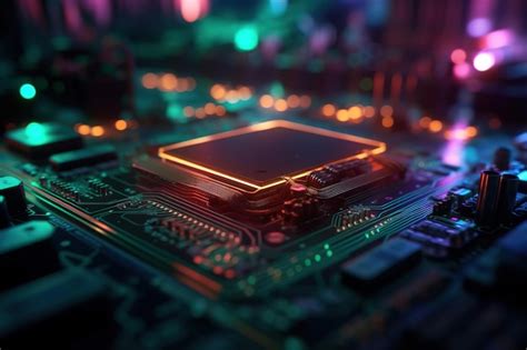 premium photo abstract technology background with futuristic computer microcircuit board ai