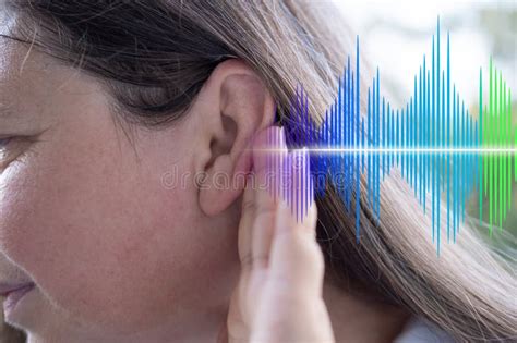 Man Ear Closeup Listening Sound Wave Acoustics Auditory System