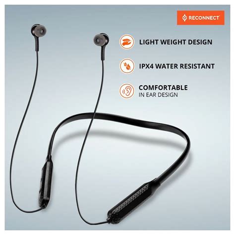 Buy Reconnect Dank Neckband With IPx4 Water Resistance 16Hrs Battery Bluetooth V5 0 Multi