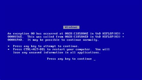 Microsoft Windows Dos Error Screens Audiovisual Identity Database
