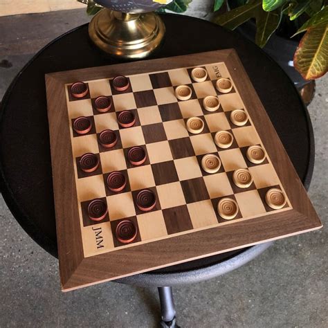Custom Checkers Game Board Etsy