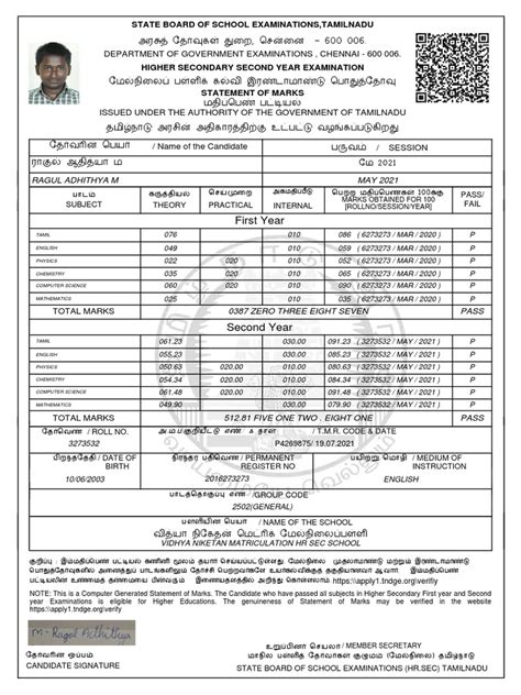 11th Marksheet Signed Pdf