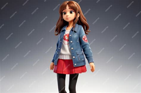 Premium Ai Image 3d Animation Girl Style Girl Full Body