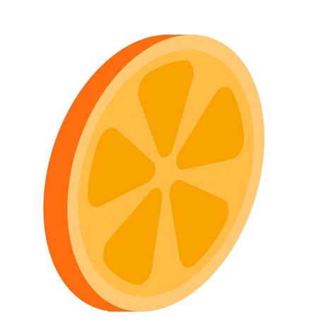Premium Vector Orange Lemon Slice Isometric