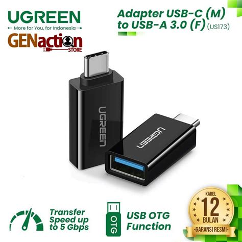 Jual Ugreen Adapter Usb C Male To Usb A Female Us Shopee Indonesia