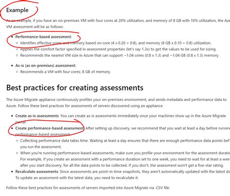 Azure Migrate Assessment Performance Metering Accuracy Microsoft Qanda