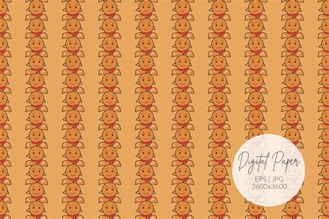 Seamless Gingerbread Pattern Graphic Graphic By IkkiloDesign Creative