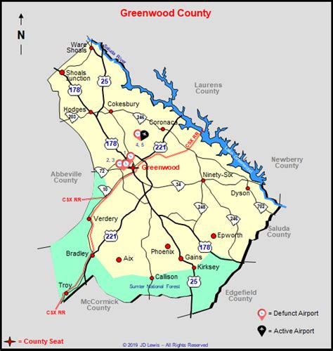 South Carolina Greenwood County Airports