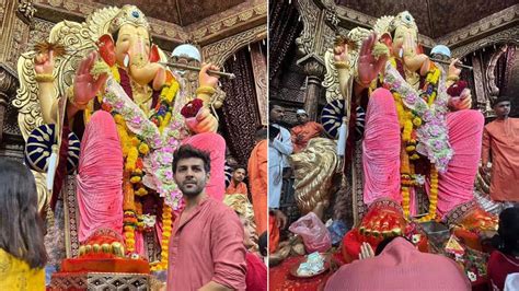 On Ganesh Chaturthi Kartik Aaryan Visits Lalbaugcha Raja For Darshan