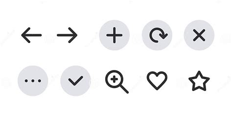 Website Or Mobile App Functional Icons Interface Icons Stock Vector