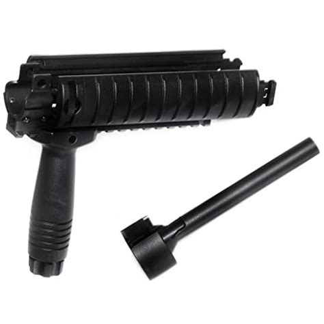 Airsoft CYMA MP5 DX Rail Interface System Rail Handguard with QD Foregrip and Outer Barrel For ...