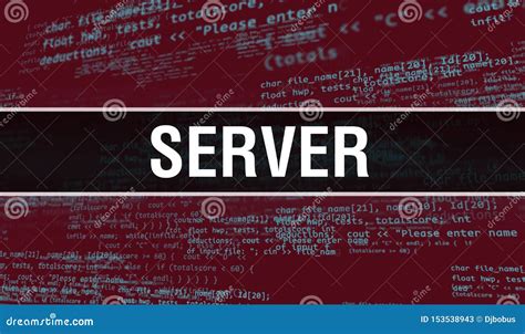 server with digital java code text server and computer software coding