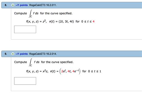 solved 8 1 points rogacalcet3 16 2 011 compute fds for