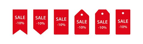 세일 10 빨간색 쿠폰 기호입니다 할인 표지판 최고의 제안 스티커 퍼센트 시장 프로모션 특별 행사를 구매하세요 벡터 기호입니다 설계도에 대한 스톡 벡터 아트 및 기타 이미지
