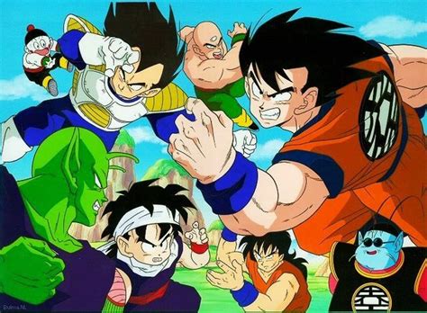 Vegeta Goku Piccolo Gohan Tien Krillin Chiaotzu Yamcha And King