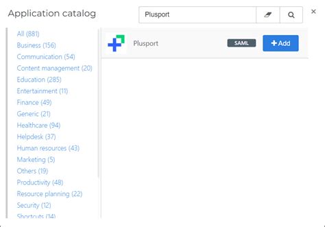 Visma Plusport Saml Application Setup