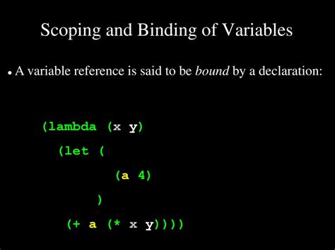 Scoping And Binding Of Variables Ppt Download