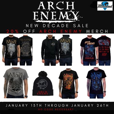 Arch Enemy 🚨 Last Call Get 20 Off Arch Enemy Merch 🚨⁠