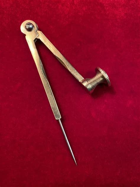 Vintage Old School Brass Helix Drawing Compass Technical Draughtsman 1 Lovely £2500