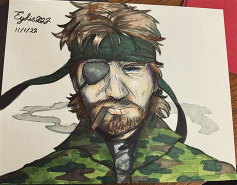 I Drew Big Boss One Of My Favorite Snakes Rmetalgearsolid