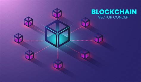 Isometric Blockchain Technology Concept Shape Of Block Chain Connected Together Vector 523638