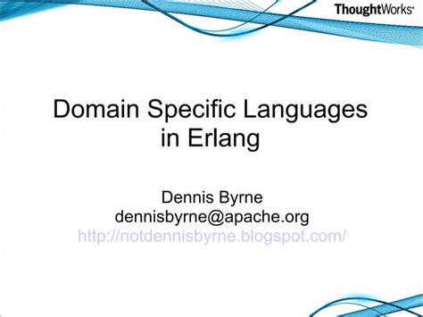 Dsls In Erlang Ppt