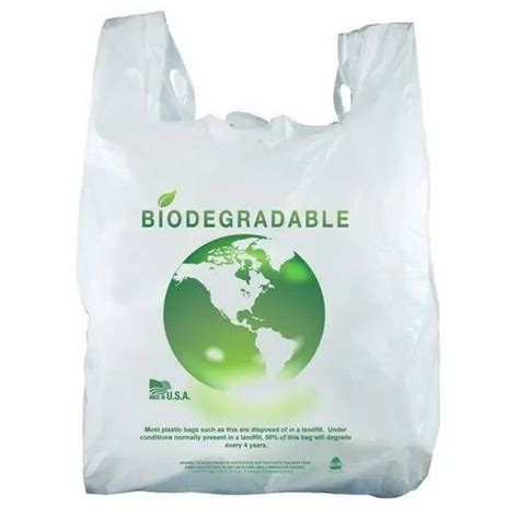 W Cut Printed Biodegradable Plastic Carry Bag Size In Inches 11 X