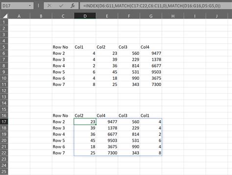 Dynamic Arrays How To Re Order Columns Of Data In Excel Why Xlookup Formula Does Not Work
