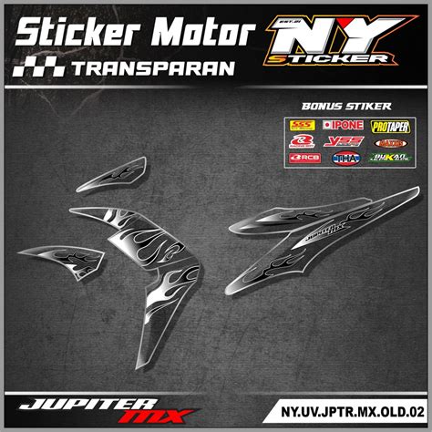 Jual Stiker Striping Transparan Api Jupiter MX Lama Sticker Jupiter MX
