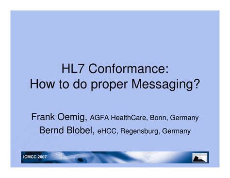 PDF HL Conformance How To Do Proper Messaging