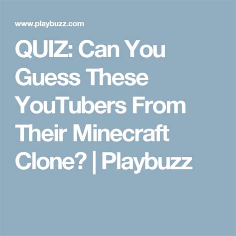 Quiz Identify These Youtubers In Minecraft Avatar