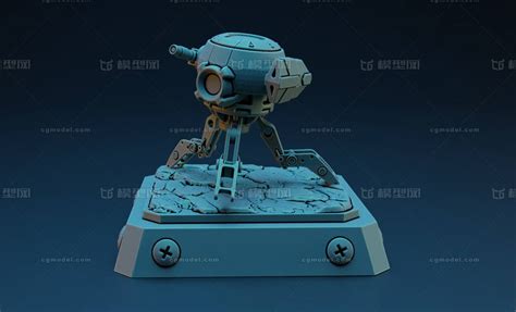 可3d打印模型 废土 防御机器人模型 机器人／机甲模型库 Blenderblend模型下载 Cg模型网
