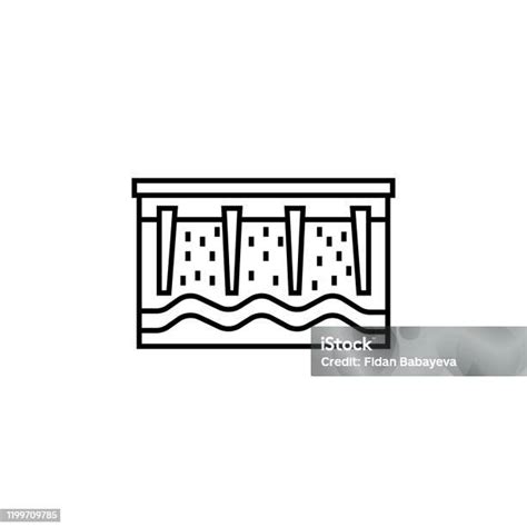 壩線圖示能量插圖圖示的元素標誌符號可用於 Web徽標移動應用uiux向量圖形及更多圖示圖片 圖示 胡佛水壩 可持續資源 Istock
