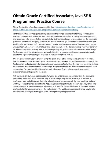Ppt Oracle Certified Associate Java Se 8 Programmer Powerpoint